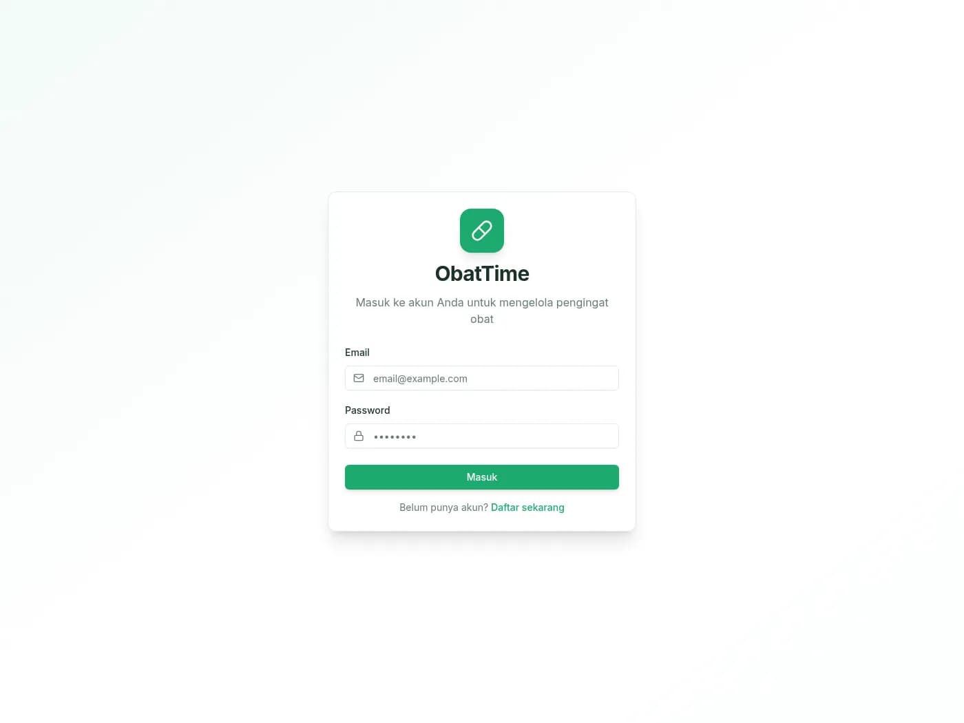 ObatTime: Web App Pengingat Minum Obat dengan Notifikasi dan Autentikasi Aman