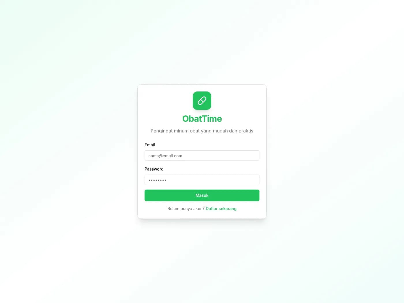 ObatTime - Aplikasi Pengingat Minum Obat dengan Notifikasi Browser