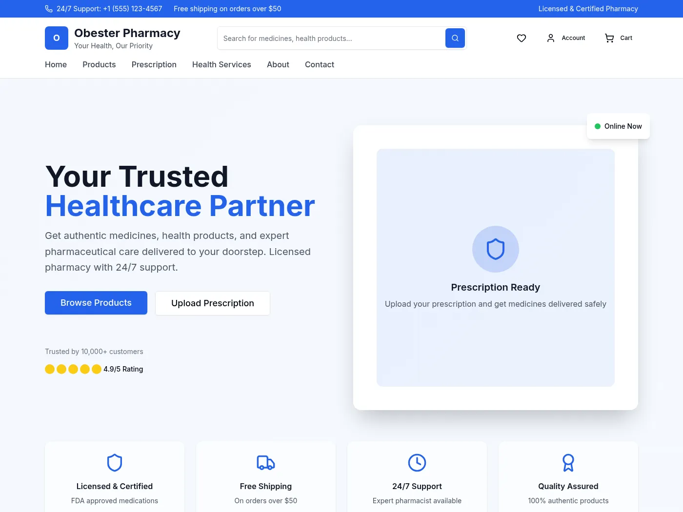 Obester Pharmacy Online Store