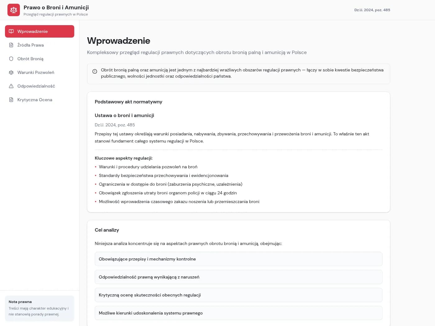 Przegląd Prawny Obrót Bronią i Amunicją w Polsce