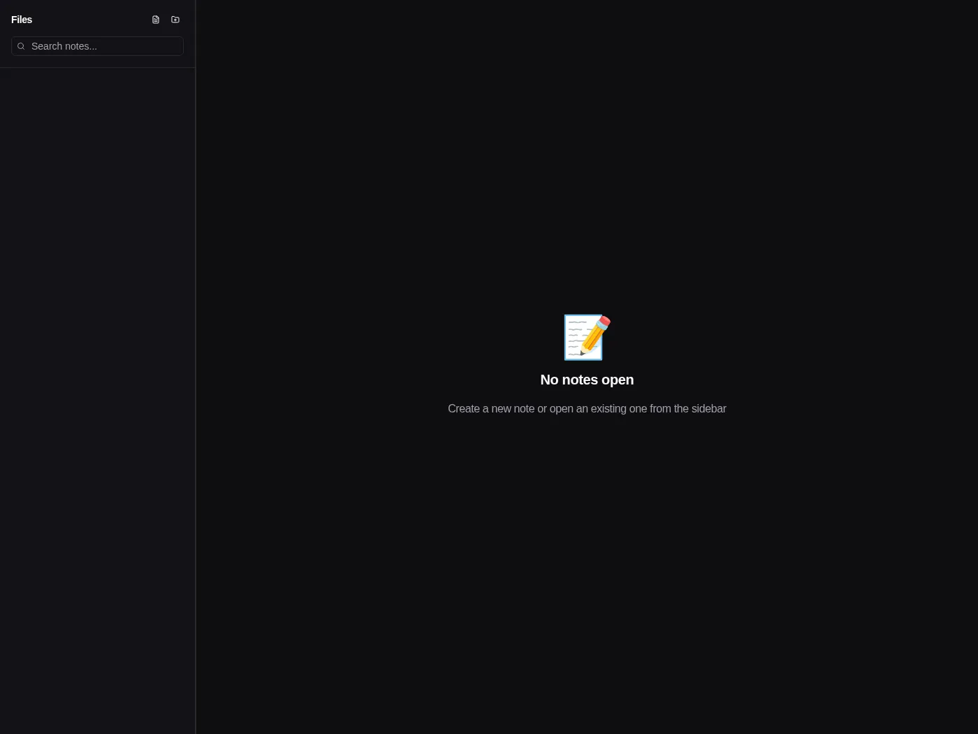 Obsidian Markdown Editor Web Clone