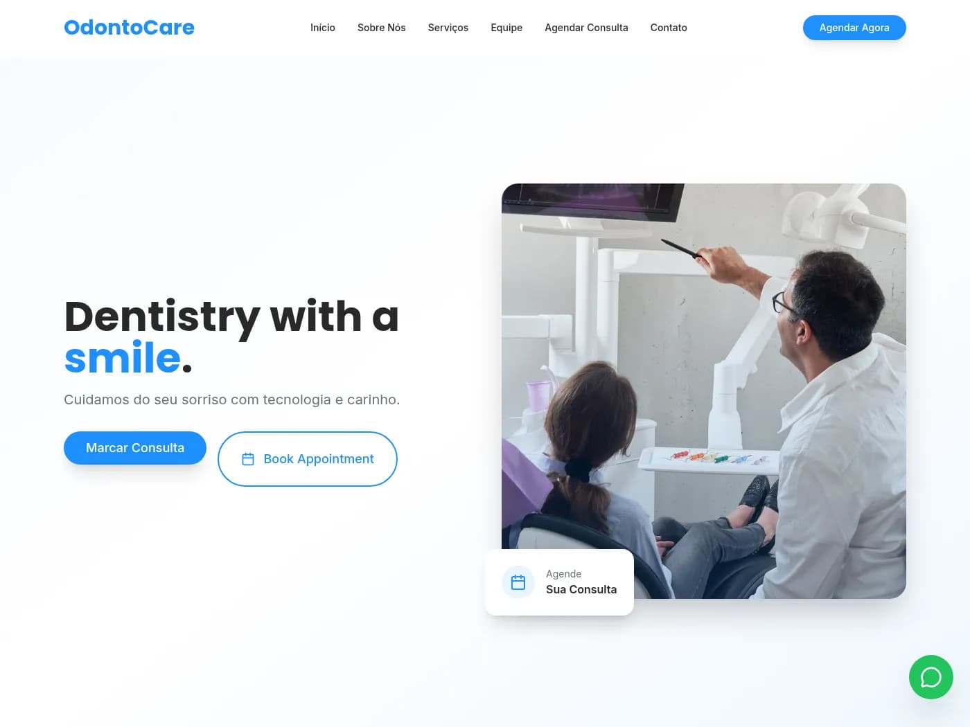 OdontoCare — Modern Minimalist Website for Dental Clinics and Offices