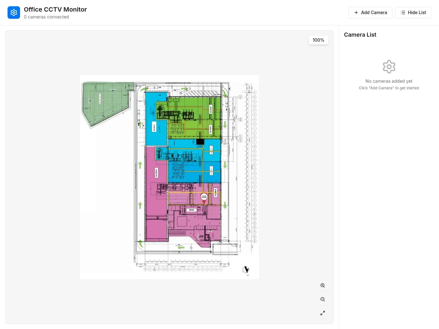Office CCTV Live Map Viewer