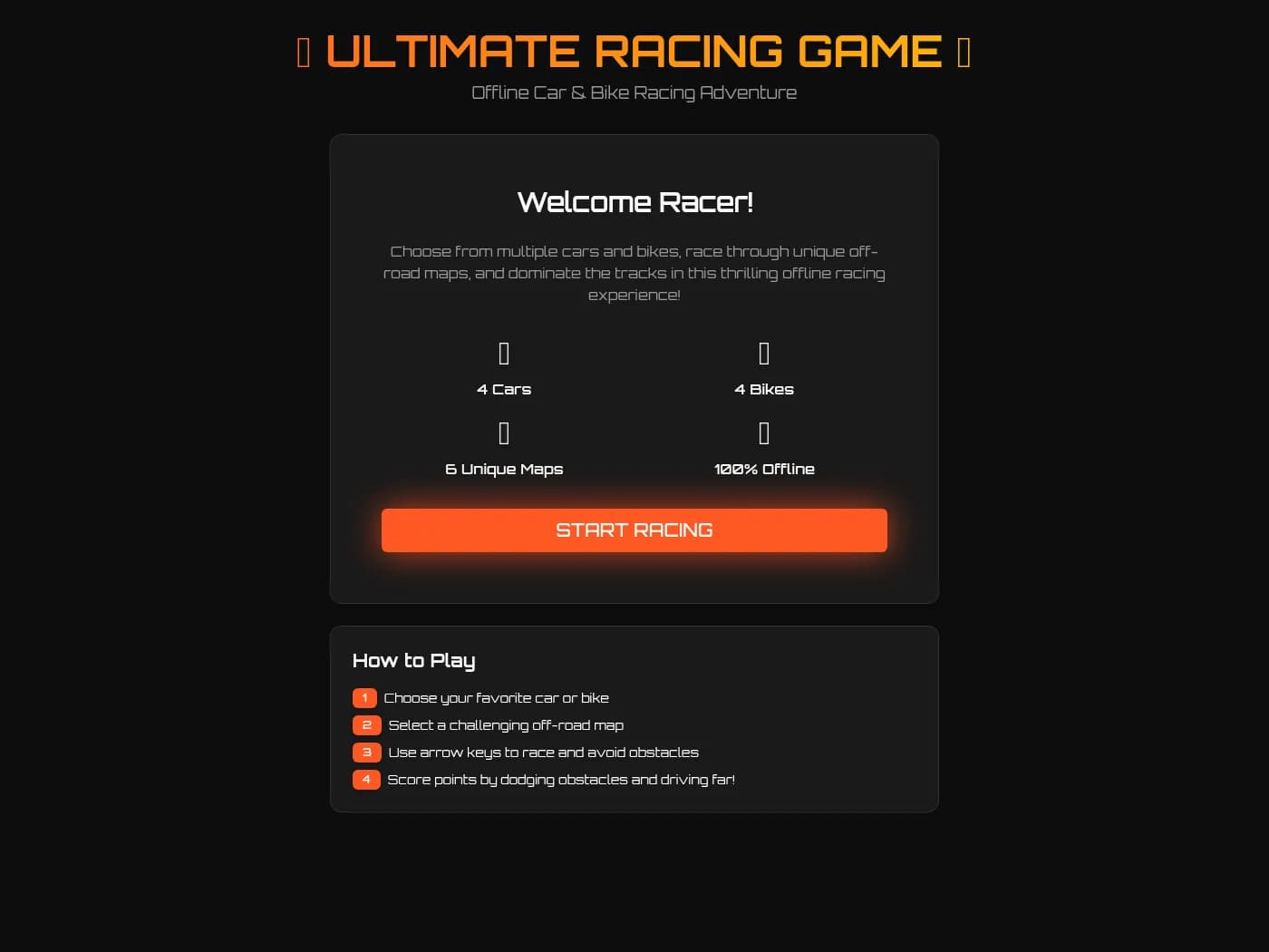 Ultimate Offline Car & Bike Racing Game with Unique Maps