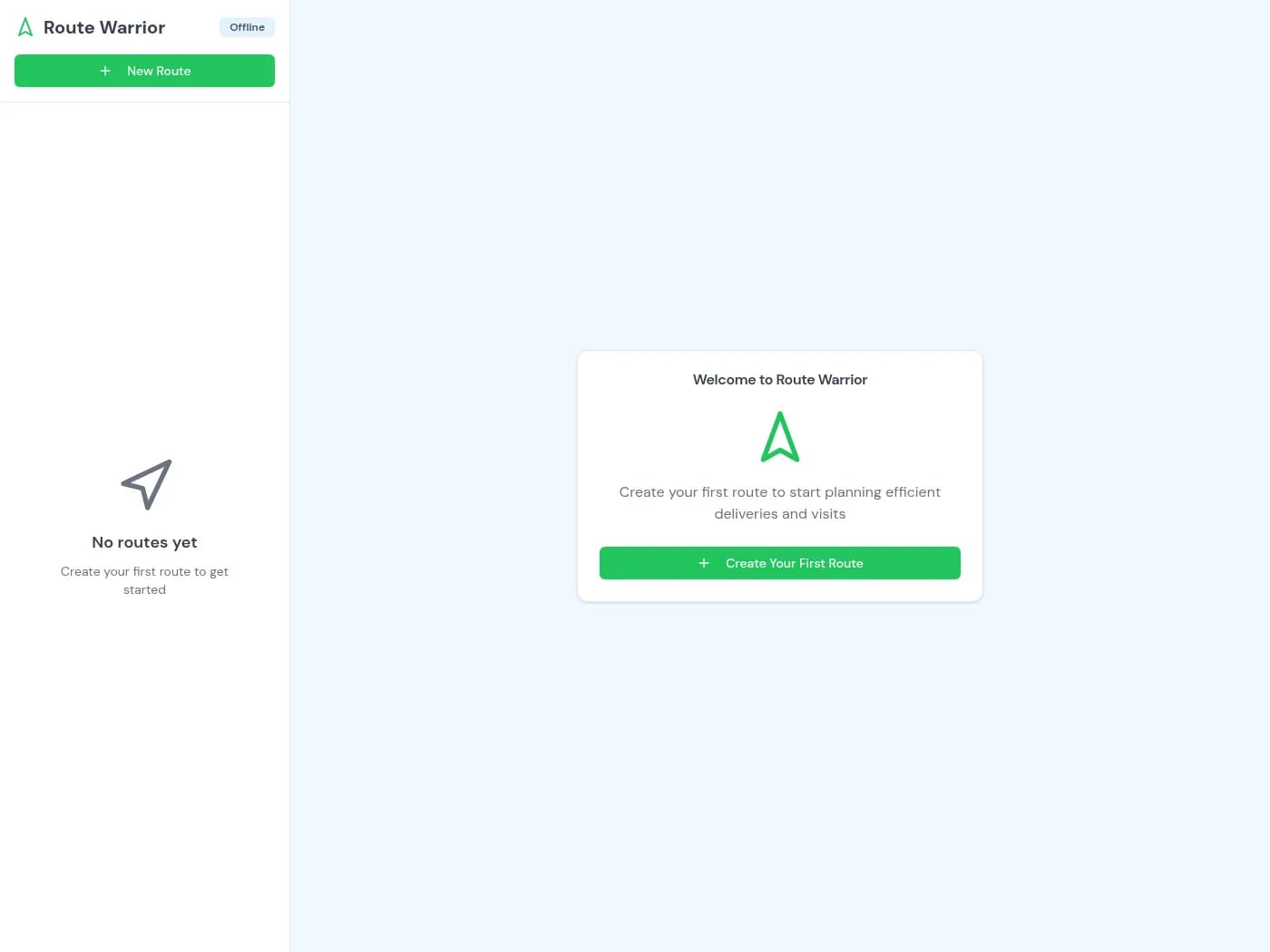 Offline Route Planning App