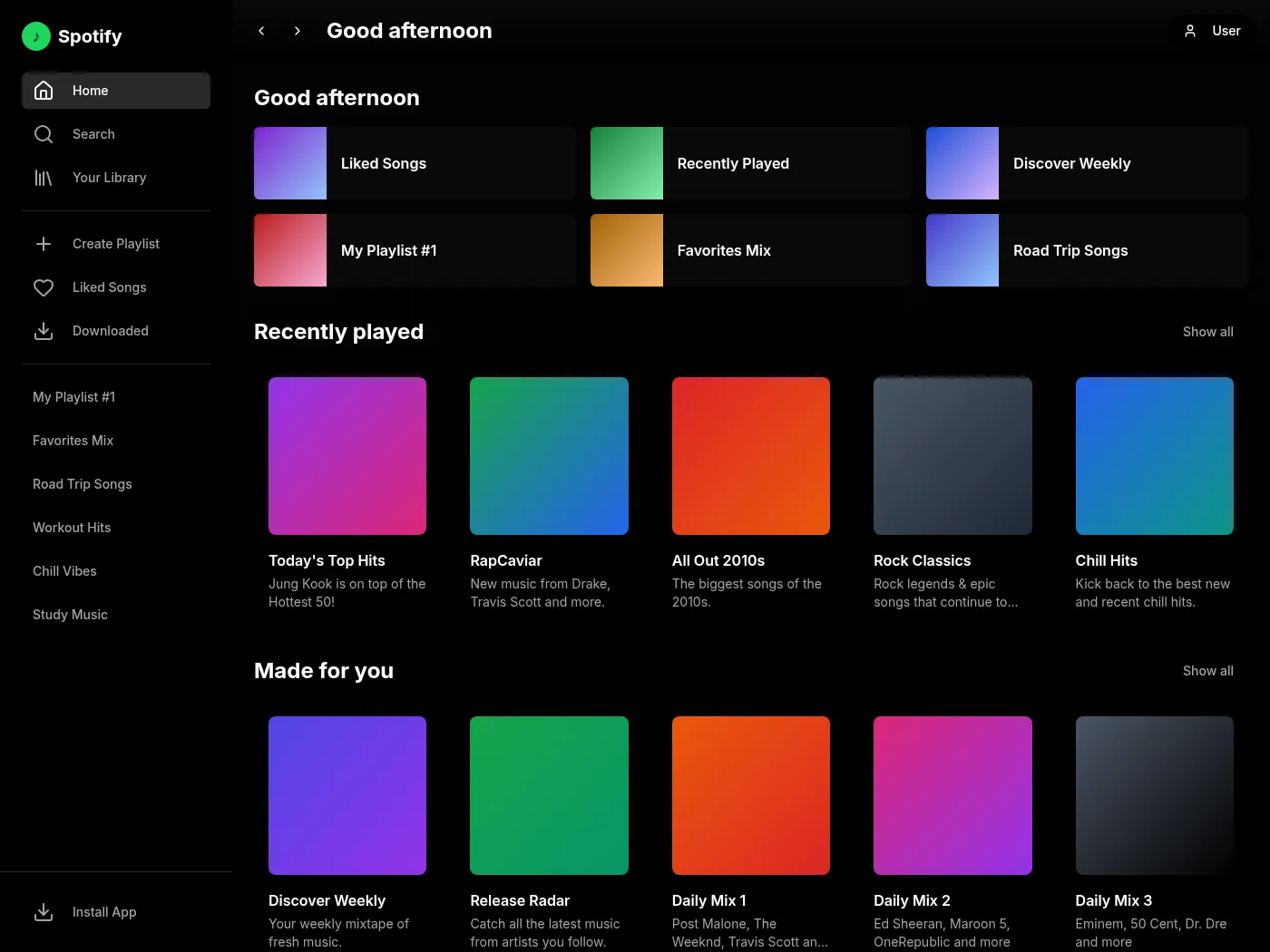 Offline Spotify Clone