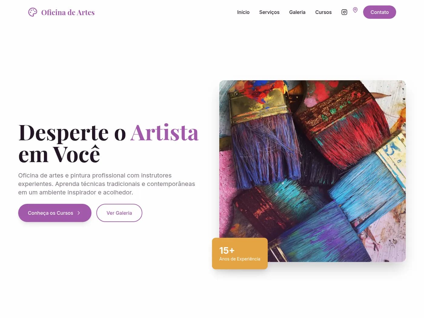 Oficina de Artes & Pintura - Website Profissional
