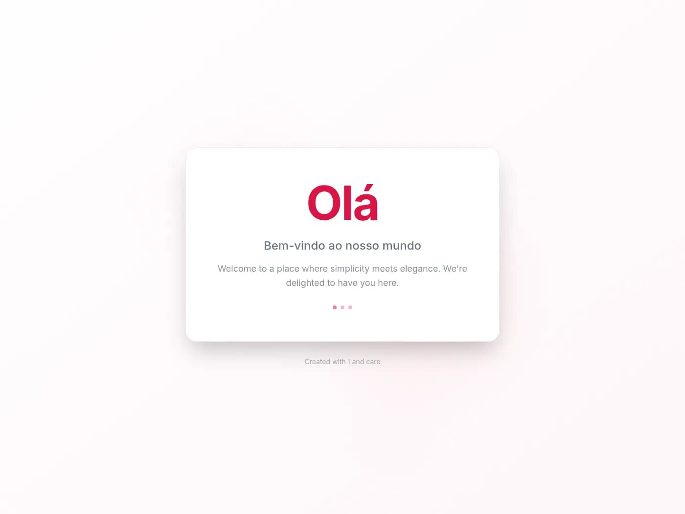 Olá Greeting App