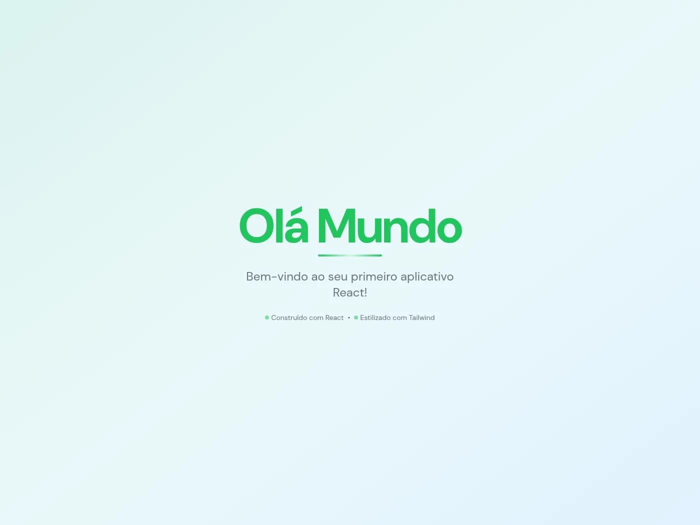 Olá Mundo App