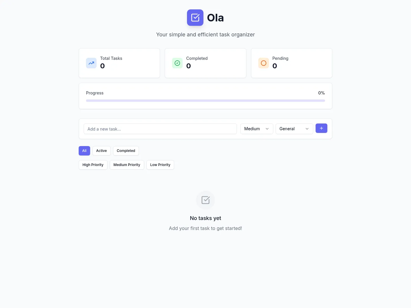 Ola Task Organizer