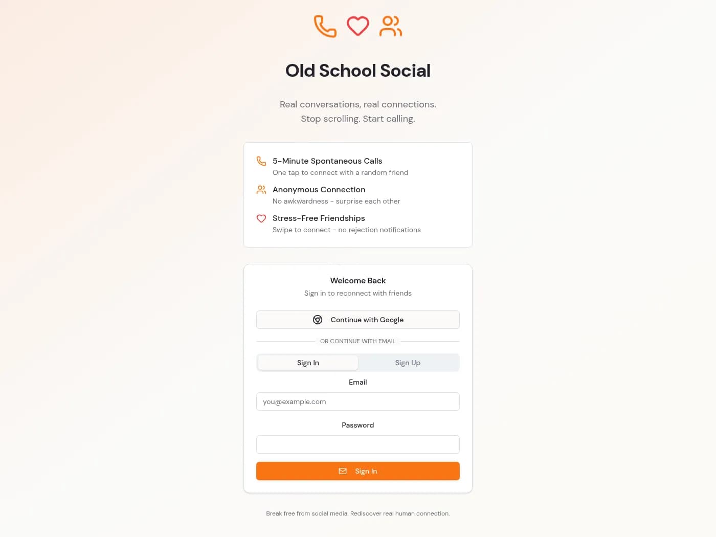 Old School Social: Reviving Real Human Connections