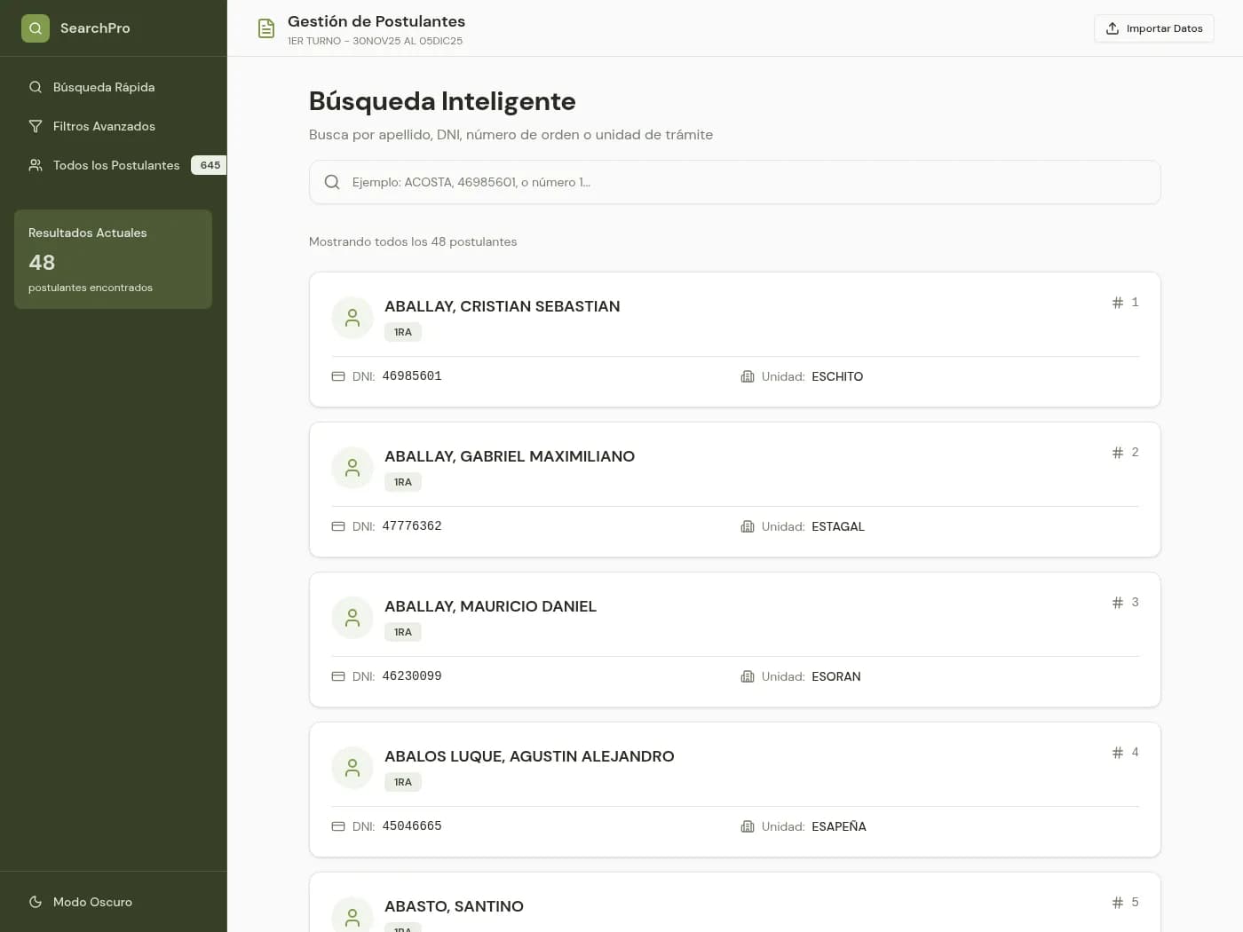 Olive Smart Search & Manager for Large Contact Lists