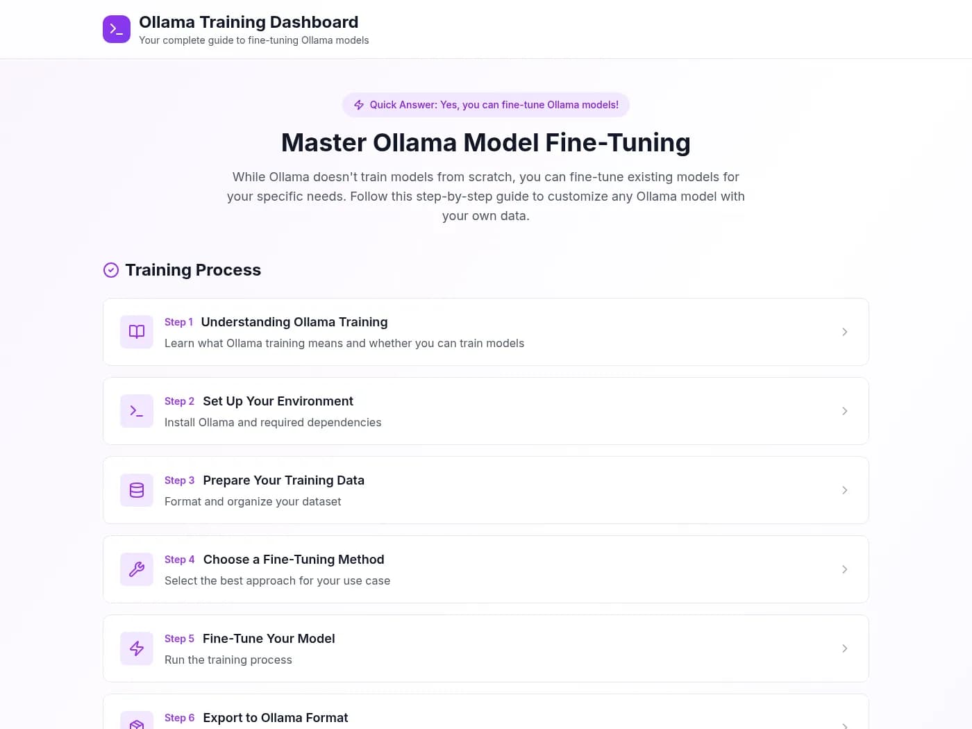 Ollama Training Dashboard