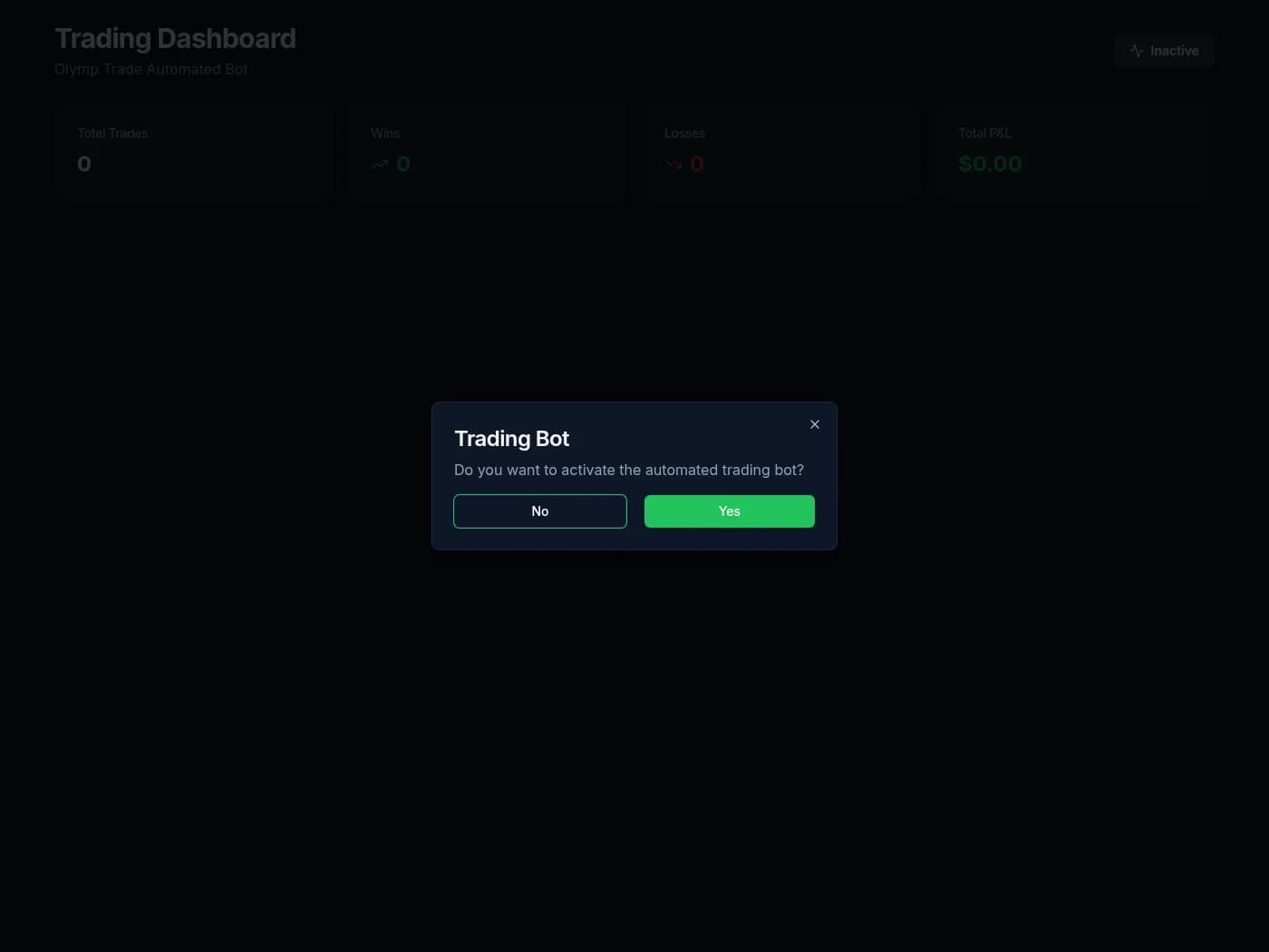 Olymp Trade Automated Trading Bot with Interactive Onboarding