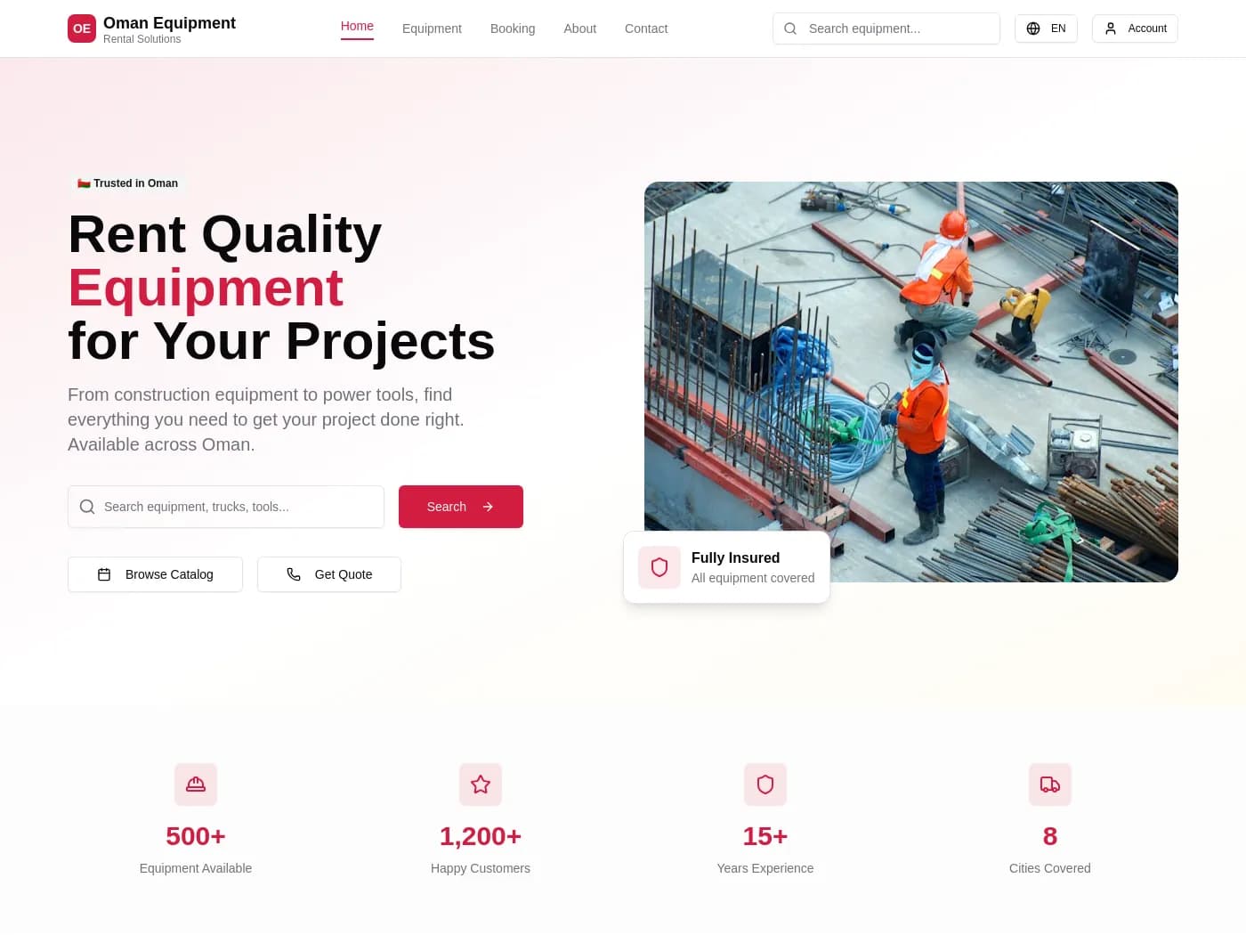 Oman Equipment & Tools Rental Platform