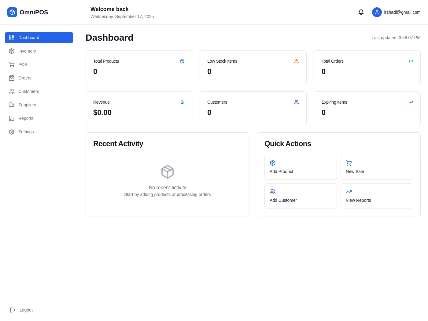 OmniPOS: Unified Inventory, POS & E-Commerce Suite