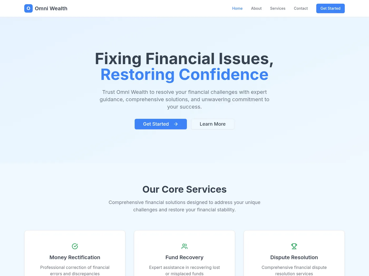 Omni Wealth Financial Solutions Website