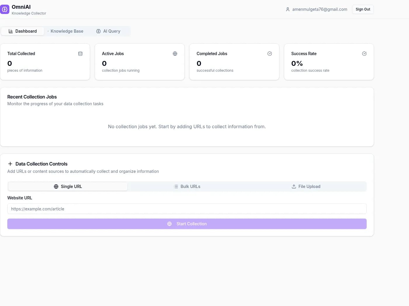 OmniAI Knowledge Collector and Query System