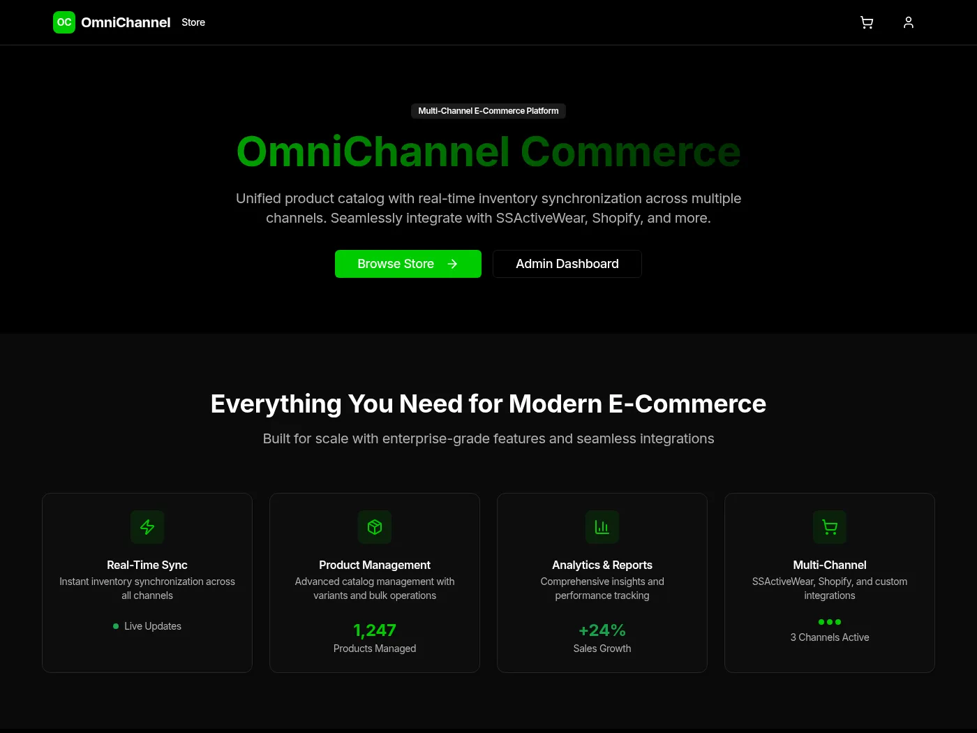 OmniChannel E-Commerce Platform with Real-Time Inventory Sync