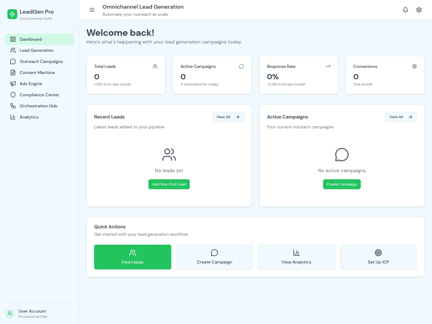 Omnichannel Lead Gen & Outreach Automation Suite