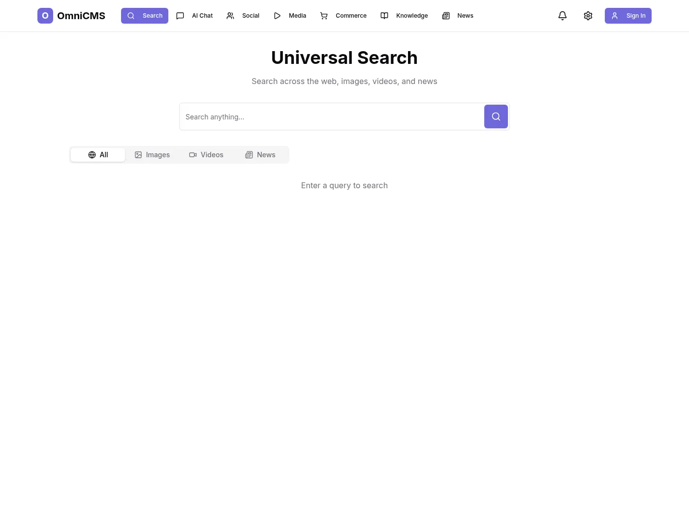 OmniCMS: AI-Powered Universal Web Platform