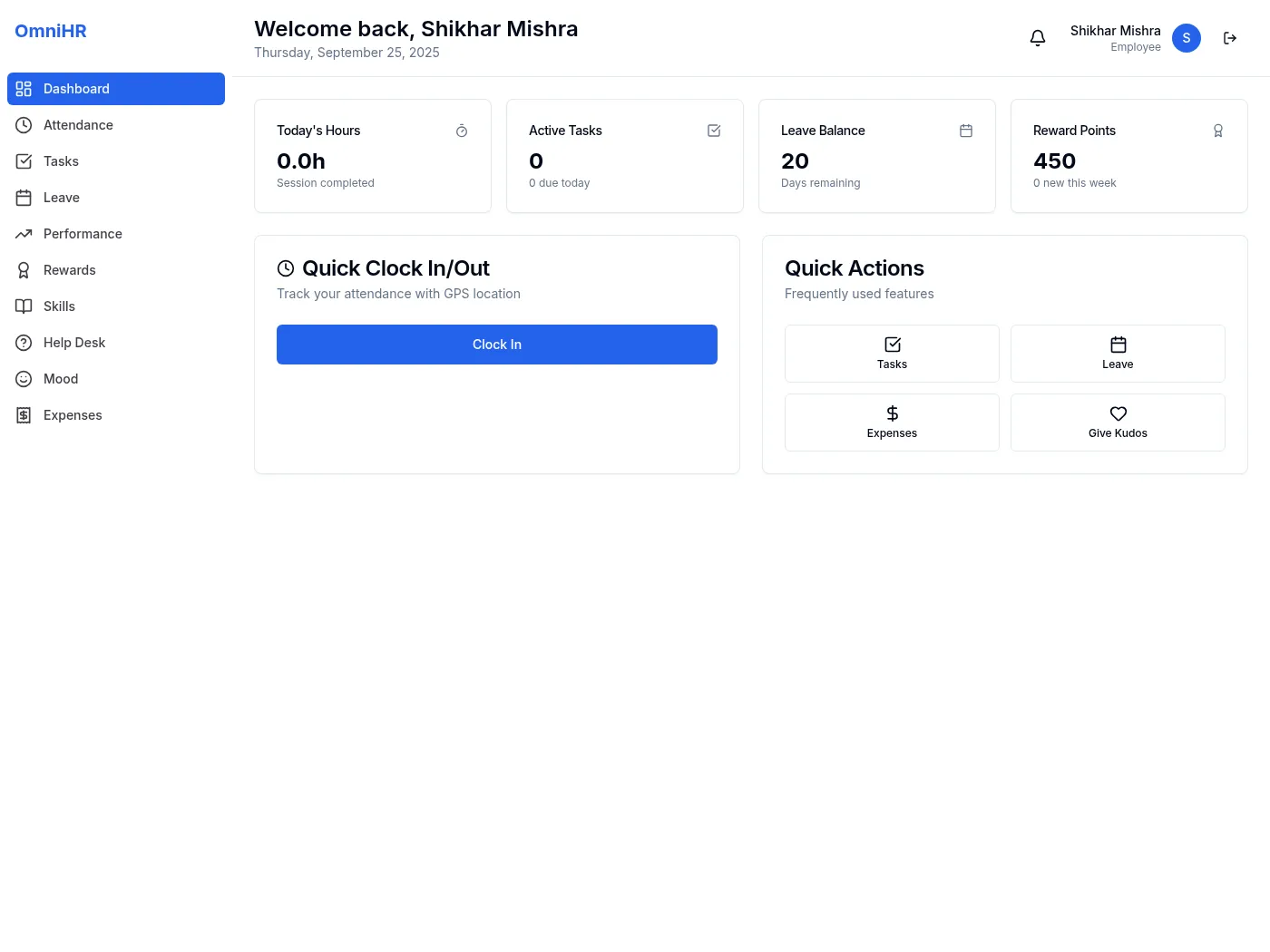 OmniHR: All-in-One Employee Management & Engagement Suite