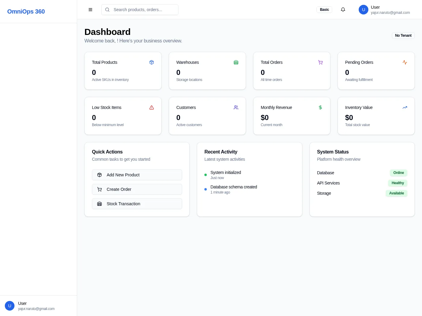 OmniOps 360: Multi-Tenant SaaS Inventory & Order Management Platform