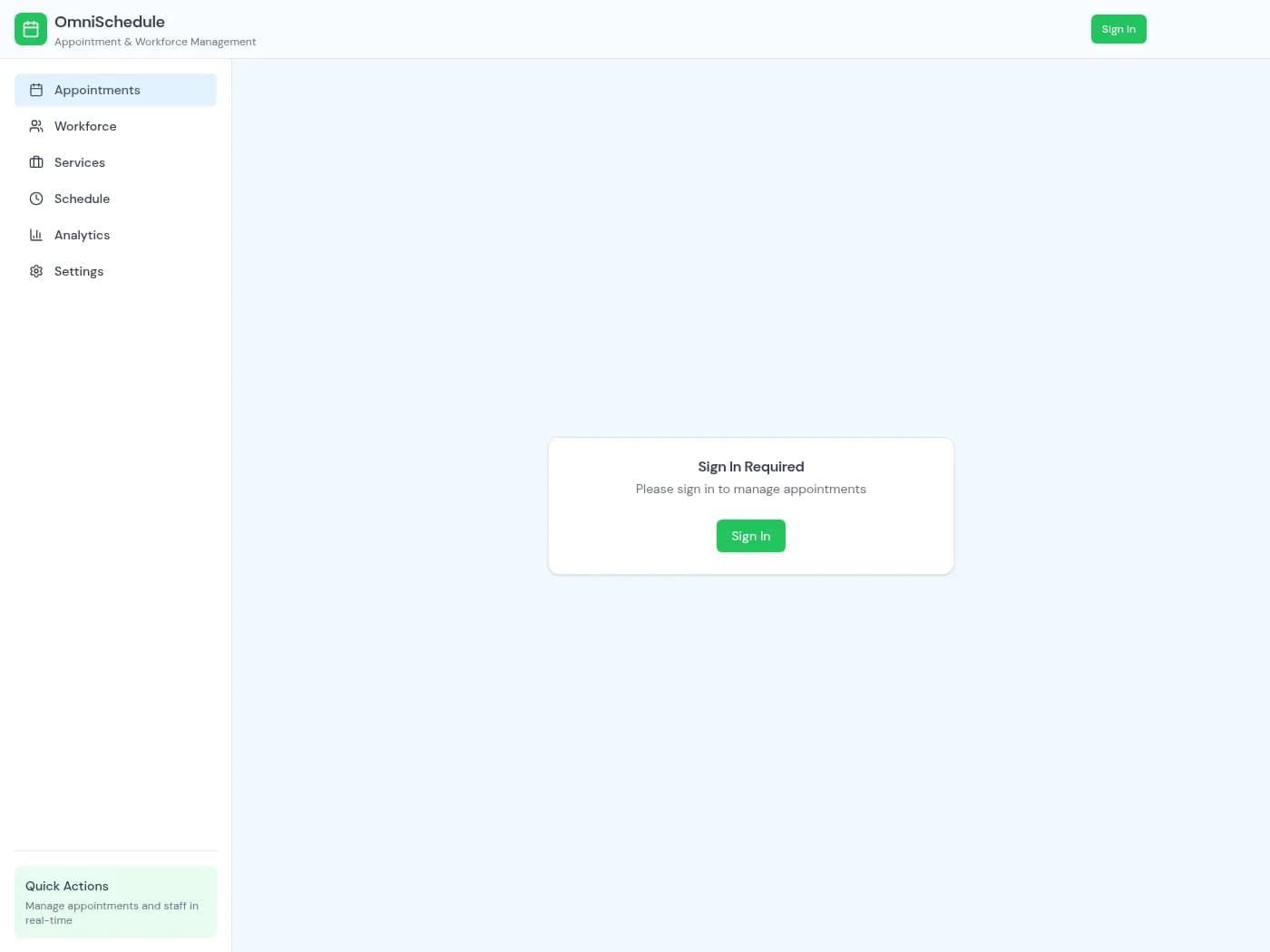 OmniSchedule: Unified Appointment & Workforce Management Platform