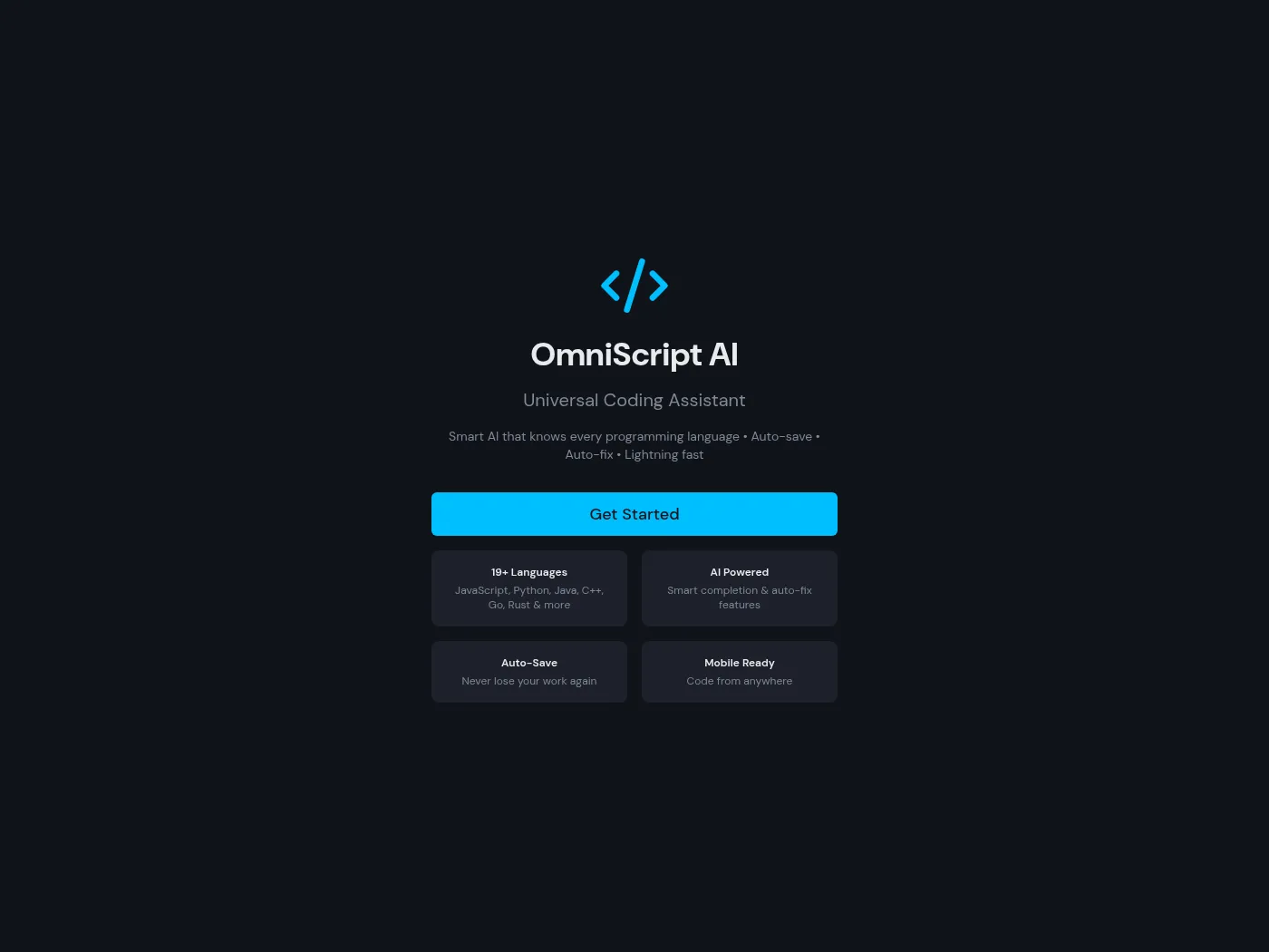 OmniScript AI: Universal Coding Assistant