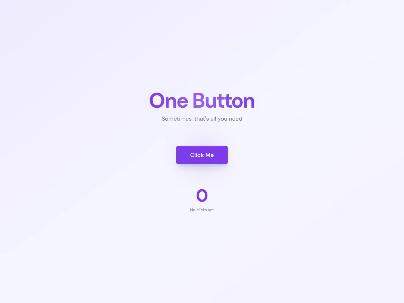 One Button Simple Web App