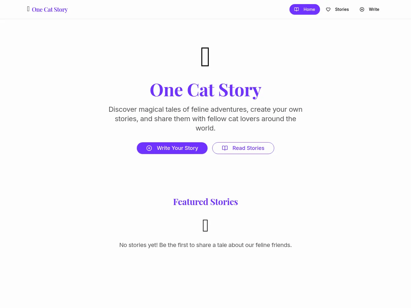 One Cat Story - Interactive Cat Tale Platform