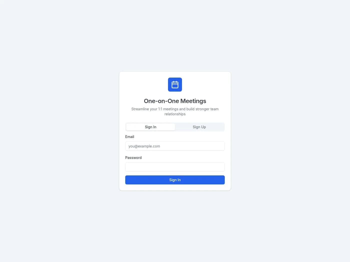 One-on-One Meeting Management Platform