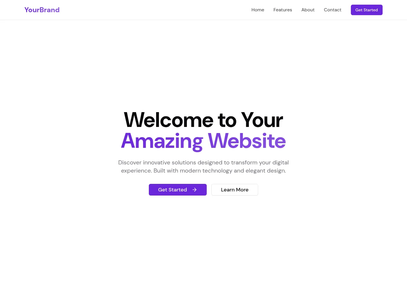 One Page Website Template