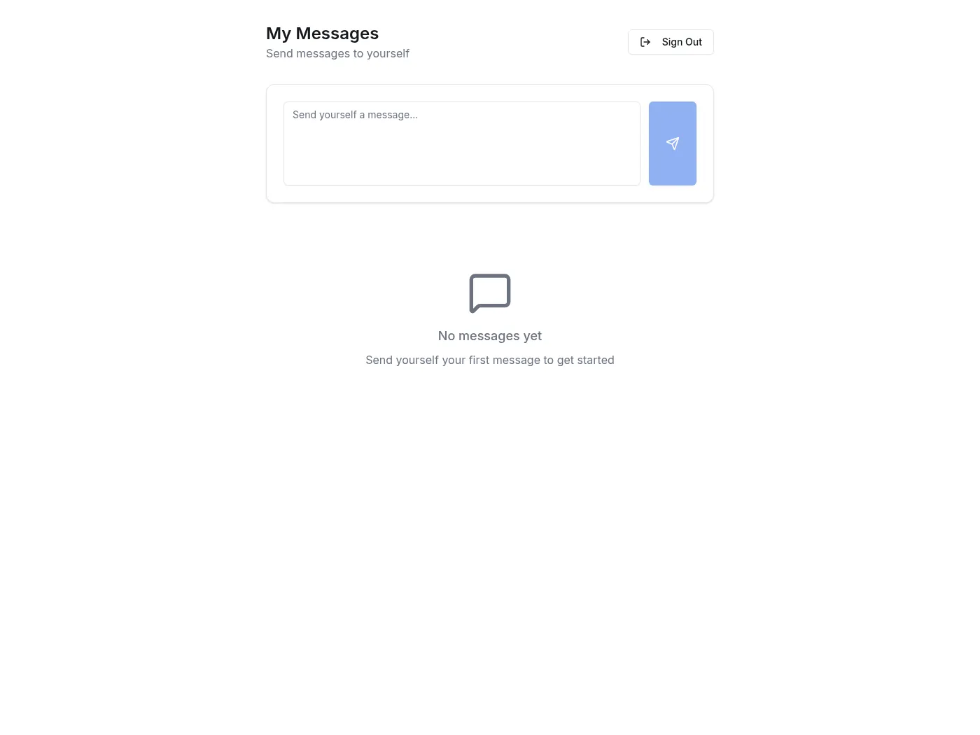 One-Way Self Messaging App