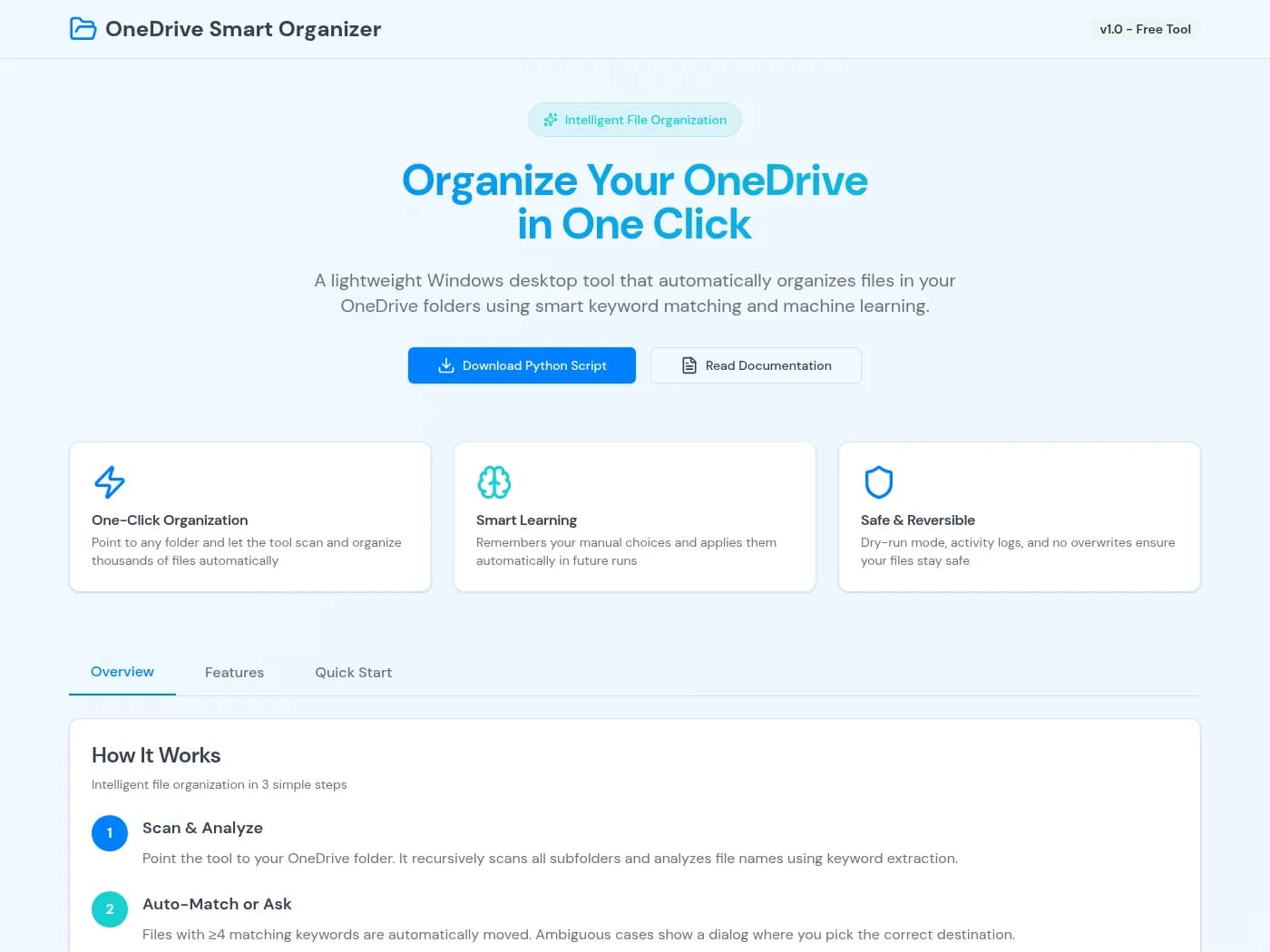 OneDrive Smart Organizer Utility