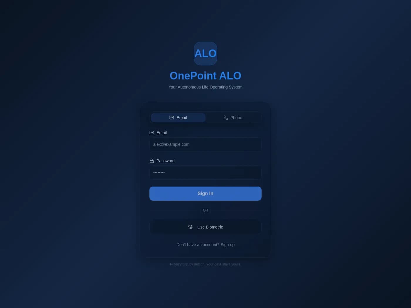 OnePoint ALO – Autonomous Life Operating System