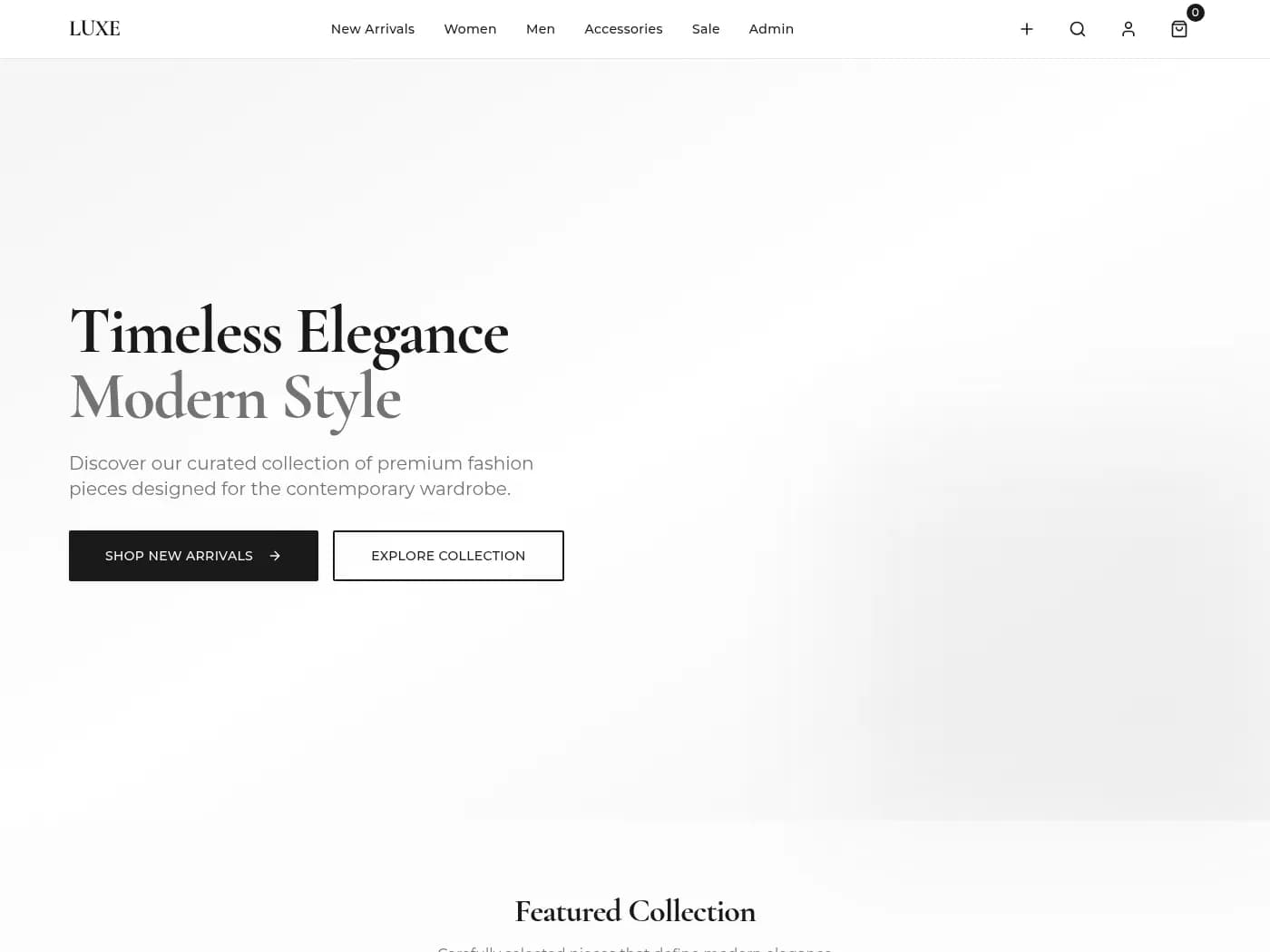Online Fashion Store Website