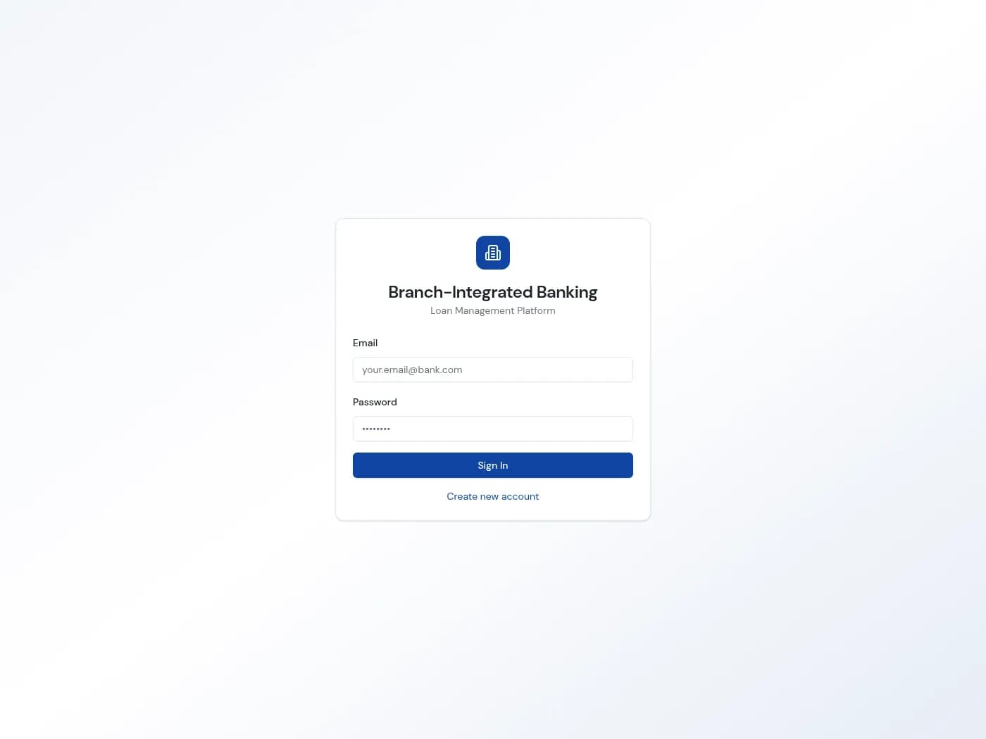 Branch-Integrated Banking Loan Management Platform