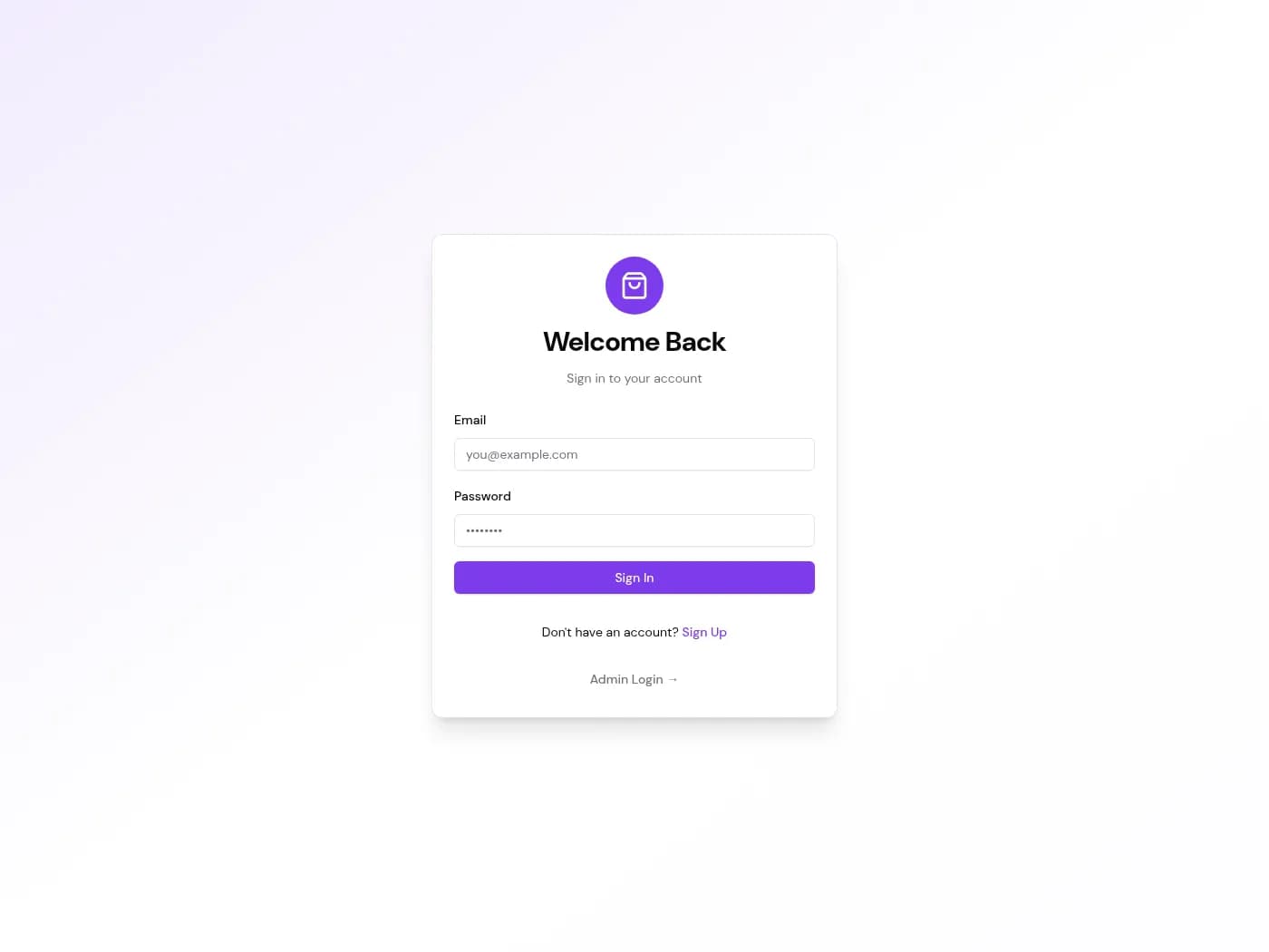 Online Store Web Platform with Admin and User Authentication