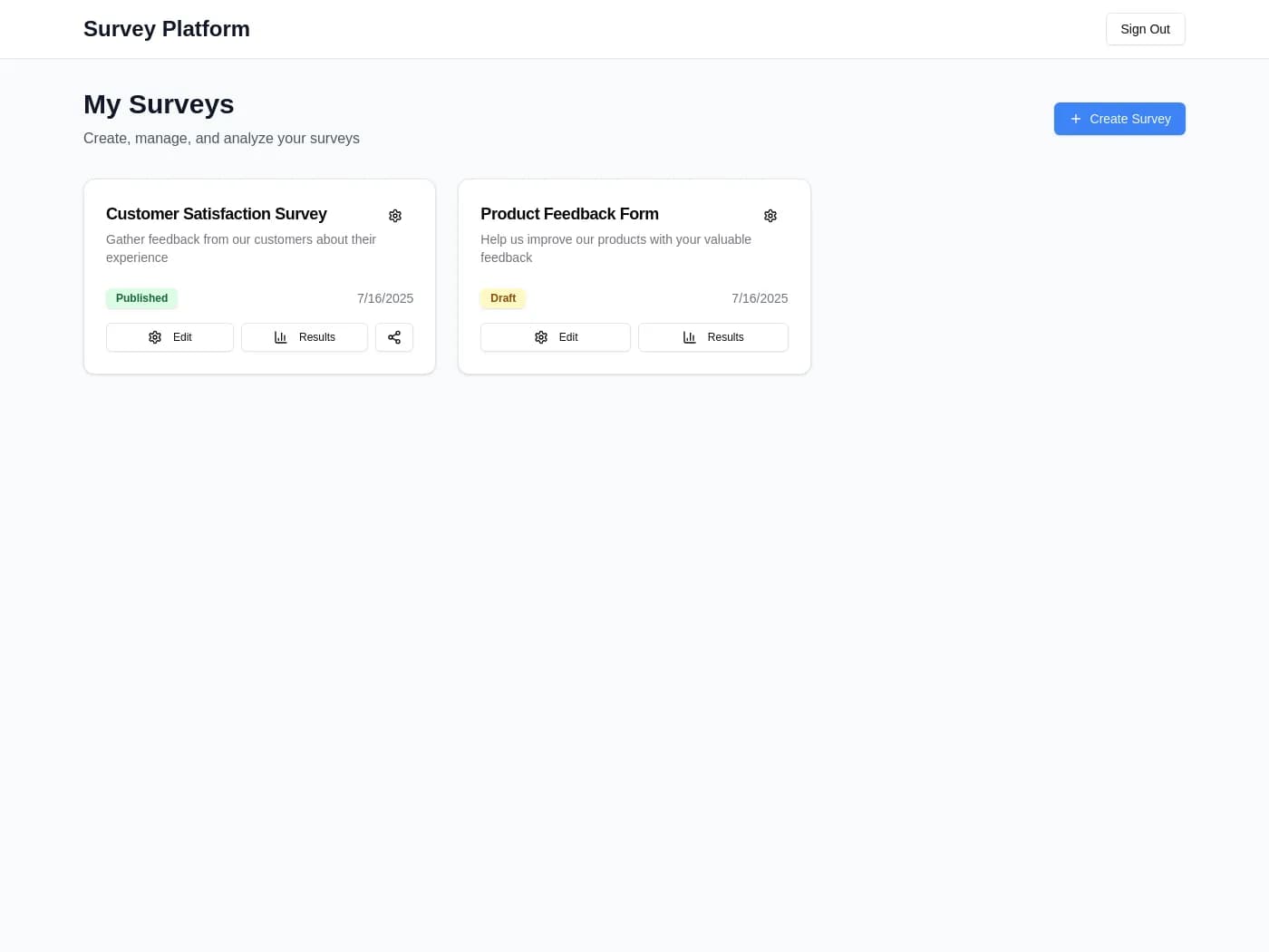 Online Survey Platform