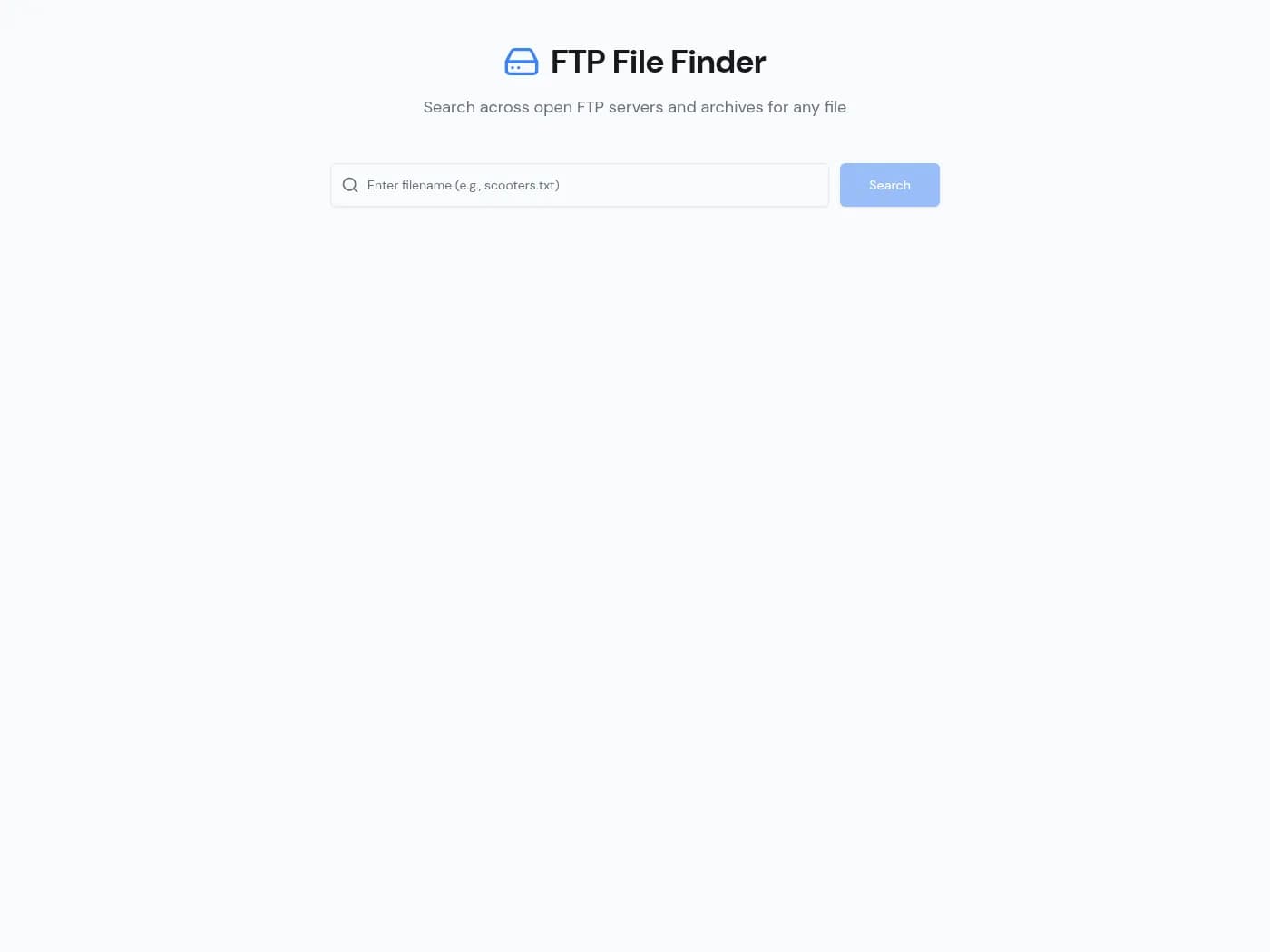Open FTP File Finder and Aggregator
