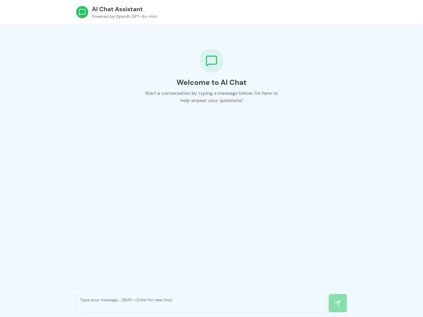 OpenAI-Powered Intelligent Chatbot Web App