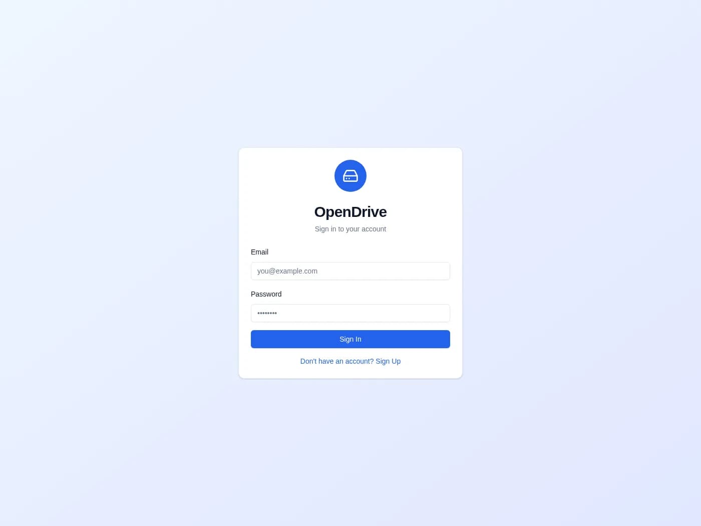 OpenDrive: Local File Storage Cloud Drive Web App