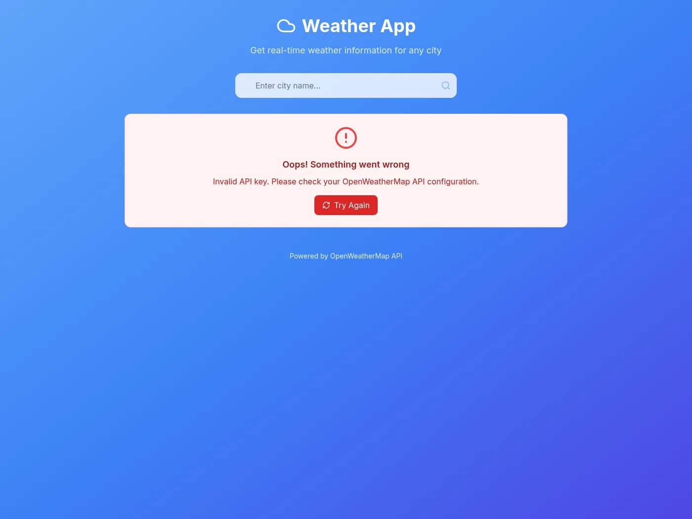 OpenWeatherMap Python Weather App