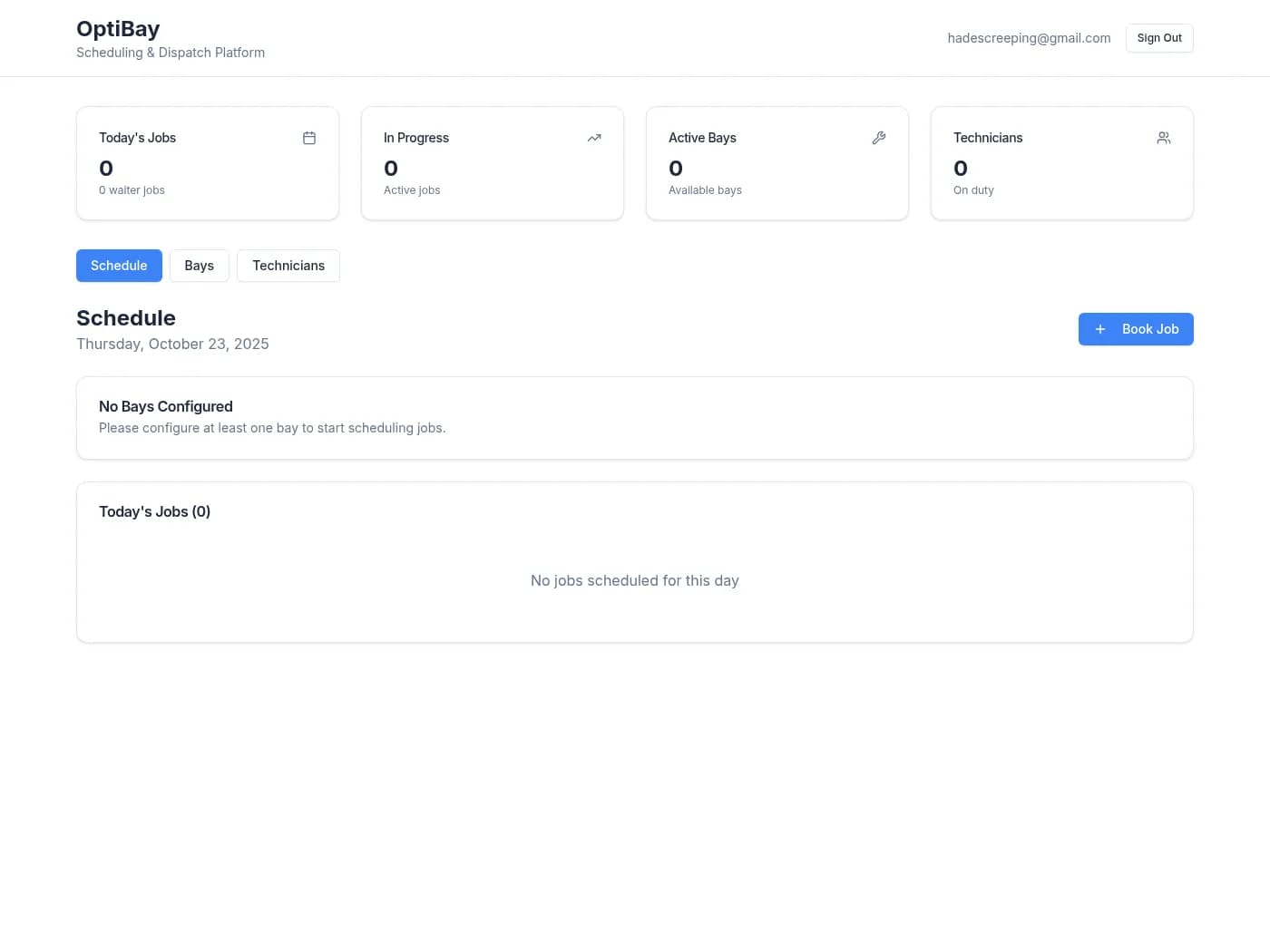 OptiBay MVP Scheduling and Dispatch Platform for Automotive Shops