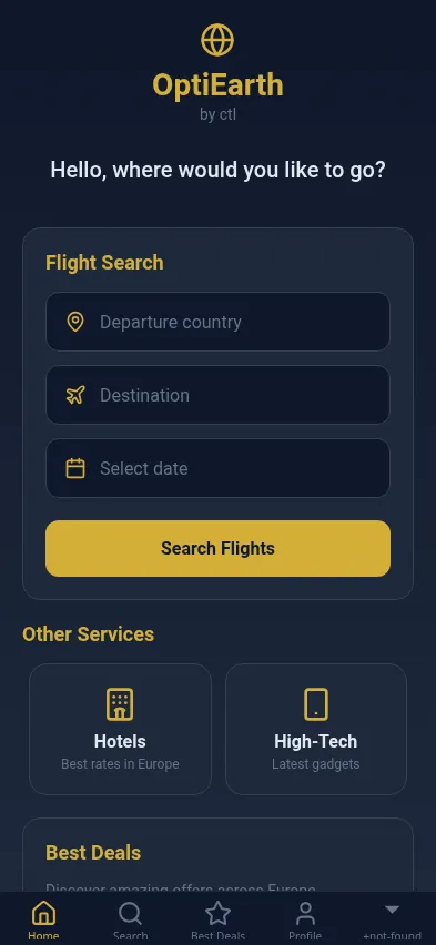 OptiEarth: European Travel & Shopping Deals App