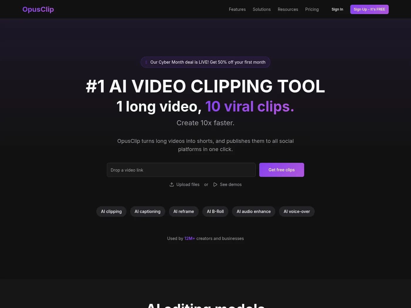 Opus Pro Clone - AI-Powered Video Creation Platform
