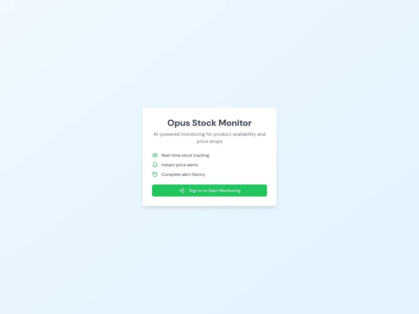 Opus Stock & Price AI Monitor