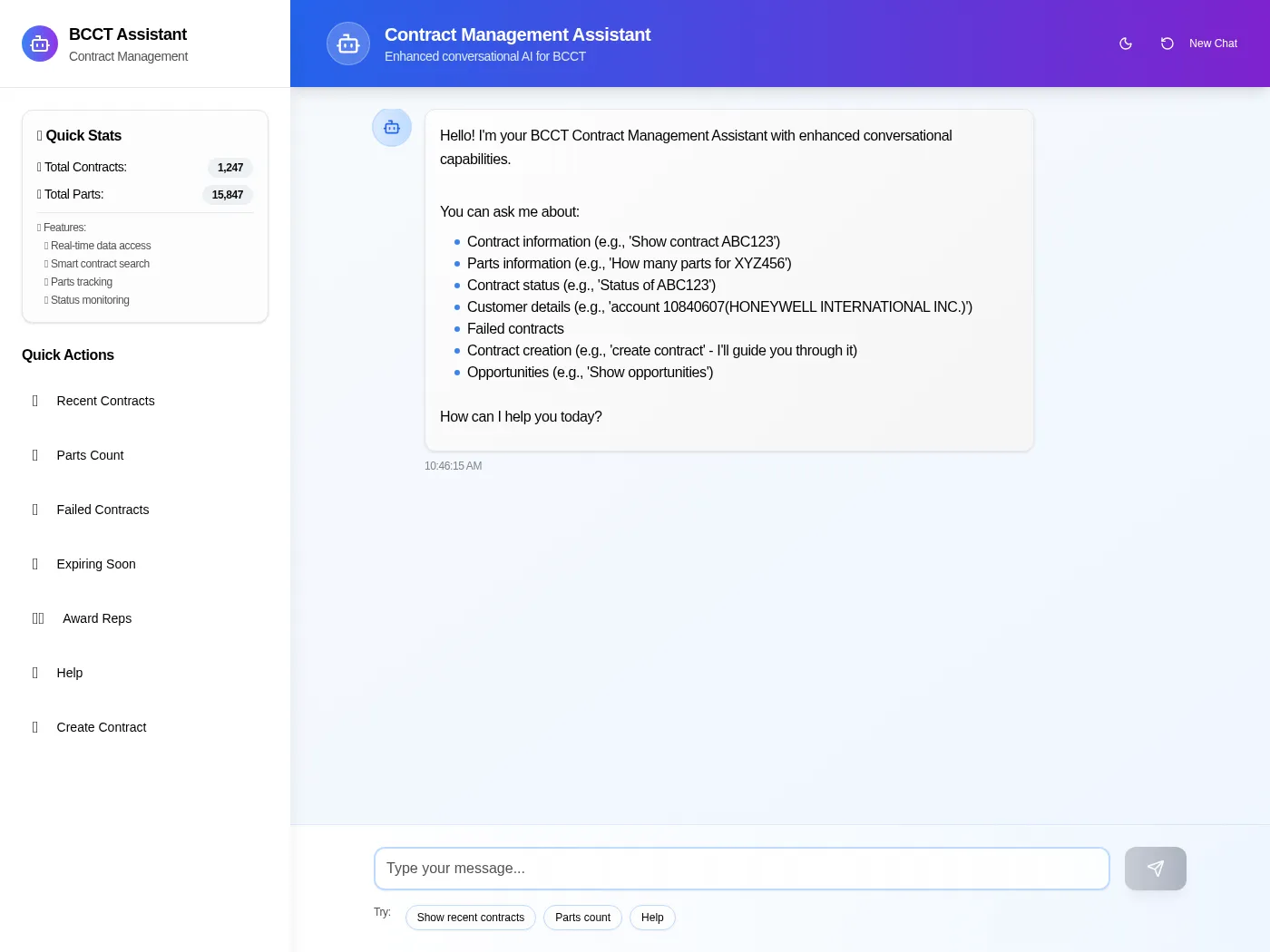 Modern UI Enhancement for Oracle ADF NLP Chatbot