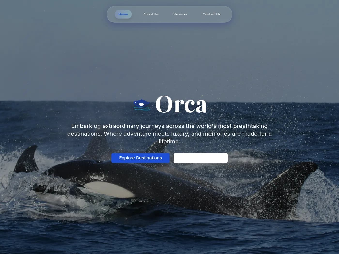 Orca Travel - Stunning Parallax Web Experience